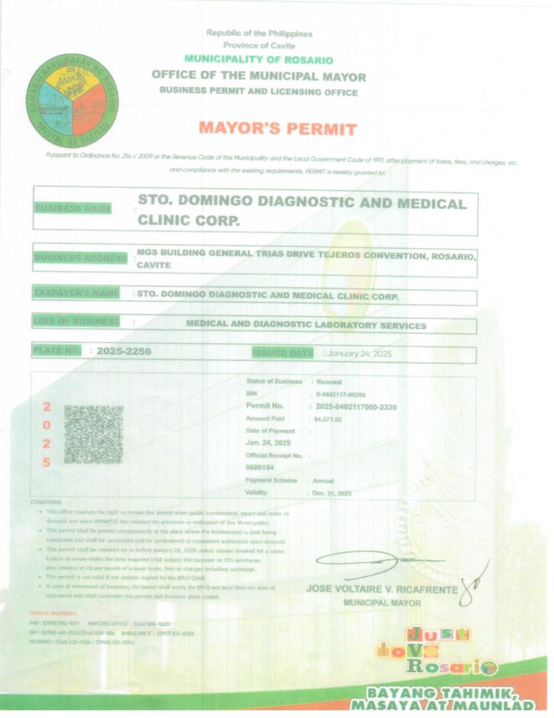 Accreditation – Sto. Domingo Diagnostic and Medical Clinic Corp.